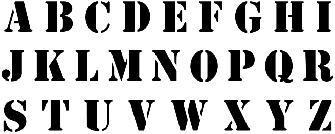 Stencil de letras para imprimir - Imagui