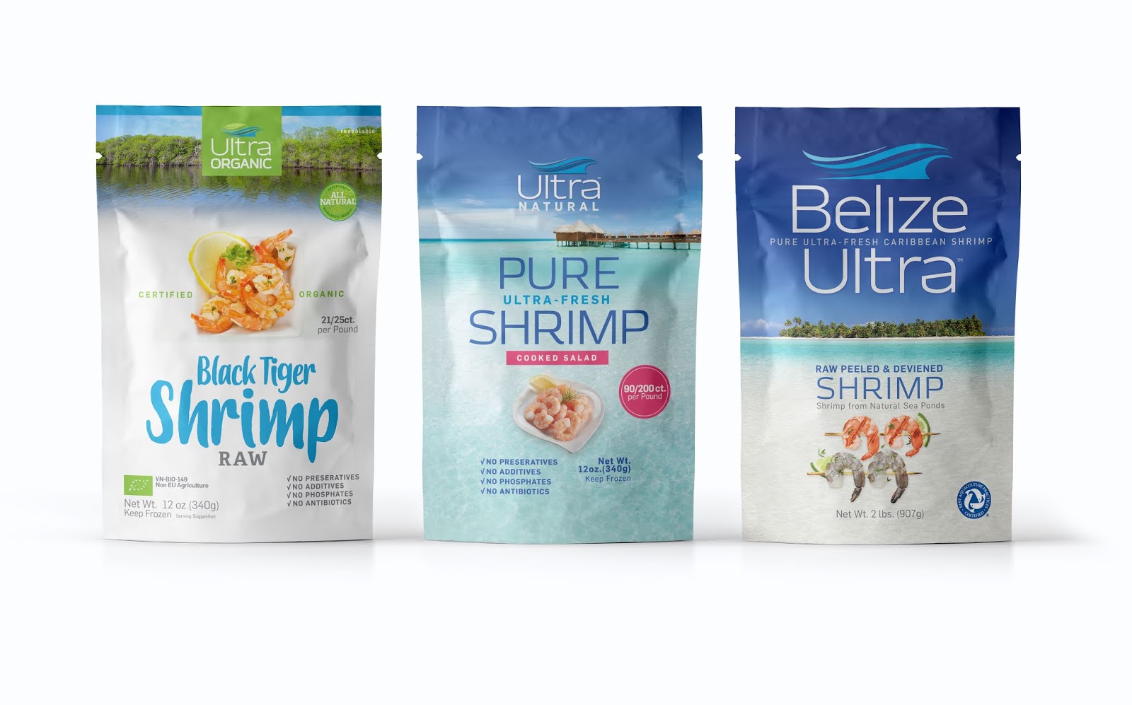 Ultra Organic Shrimp – Packaging Of The World