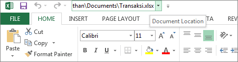 Jago Excel: Cara Menampilkan Kotak Lokasi Dokumen pada Excel 2013