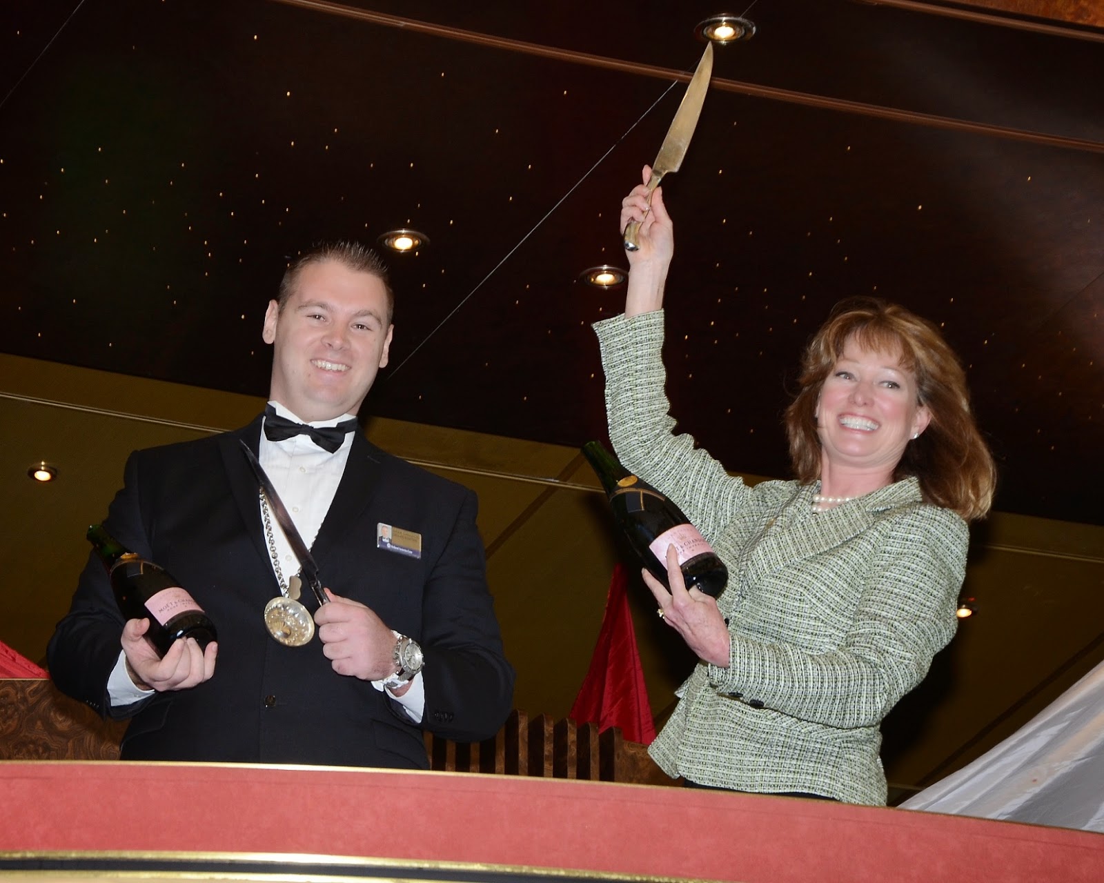 Planet Grape : Sabering Moet et Chandon Champagne at Sea