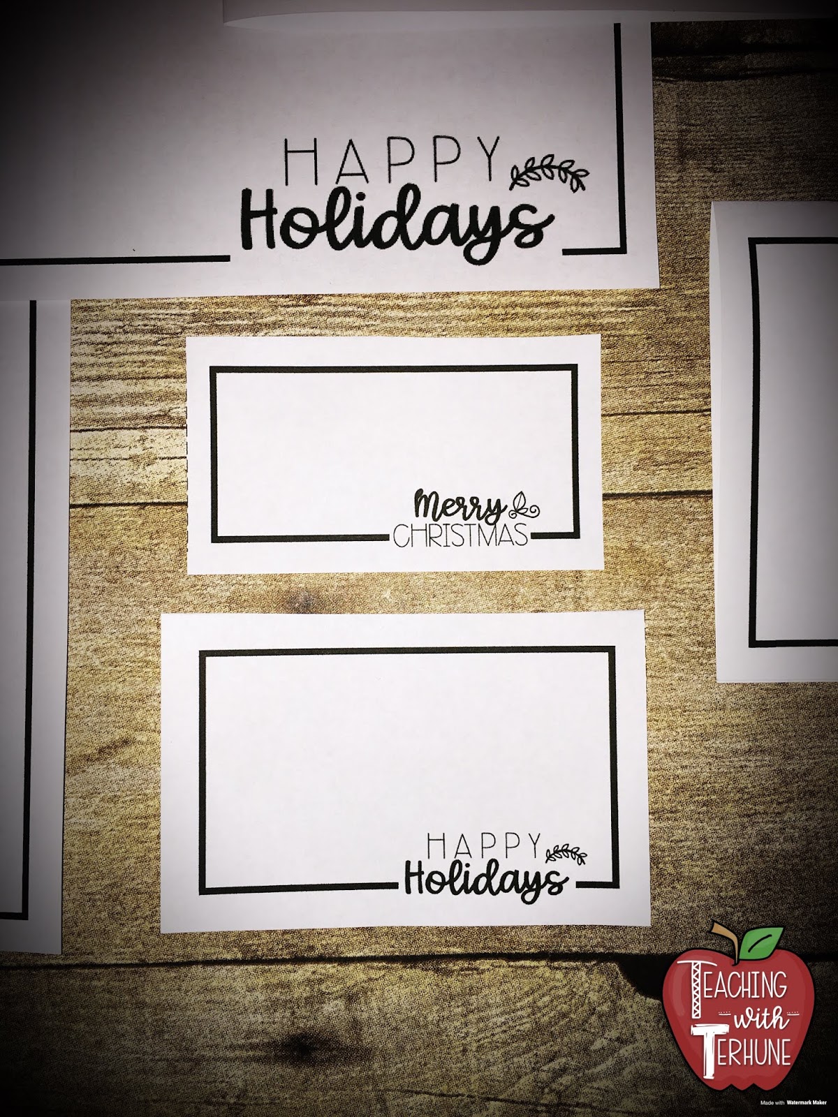 Teaching With Terhune: CHRISTMAS CARD IDEAS FOR PARENTS