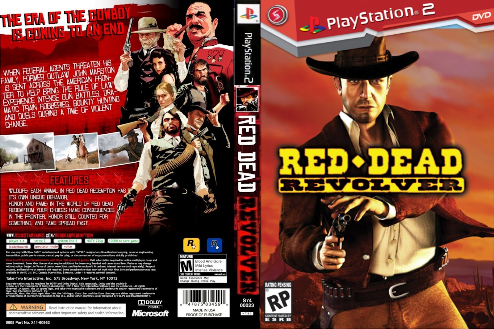 capas mundial: RED DEAD REVOLVER PS2