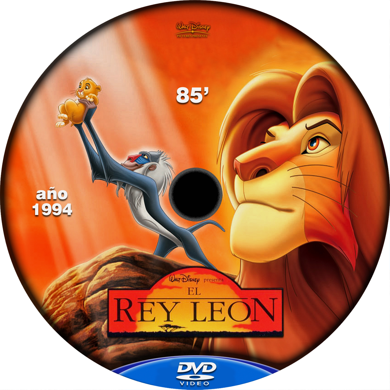 Caratulas de películas DVD para cajas CD: El Rey León - [1994]
