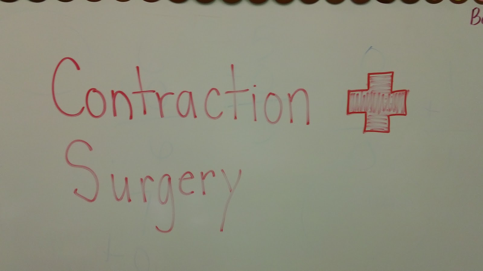 Mrs. Wilson's Classroom: Contraction Surgery!!!
