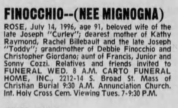 Jeannette's take on life: Richard Finocchi The Family Genealogy of AKA ...