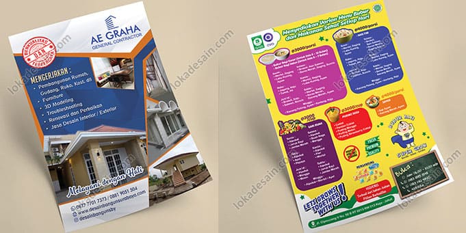 Jasa Desain Brosur, Leaflet, Flyer, Katalog dan Menu