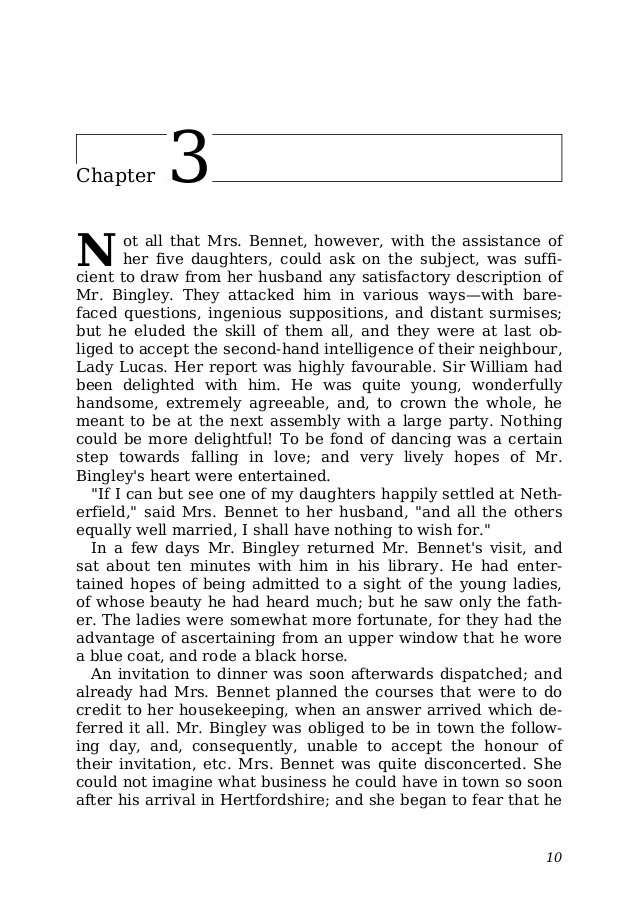 Pride and Prejudice Quotes from Novel to Film (Chapter 3)