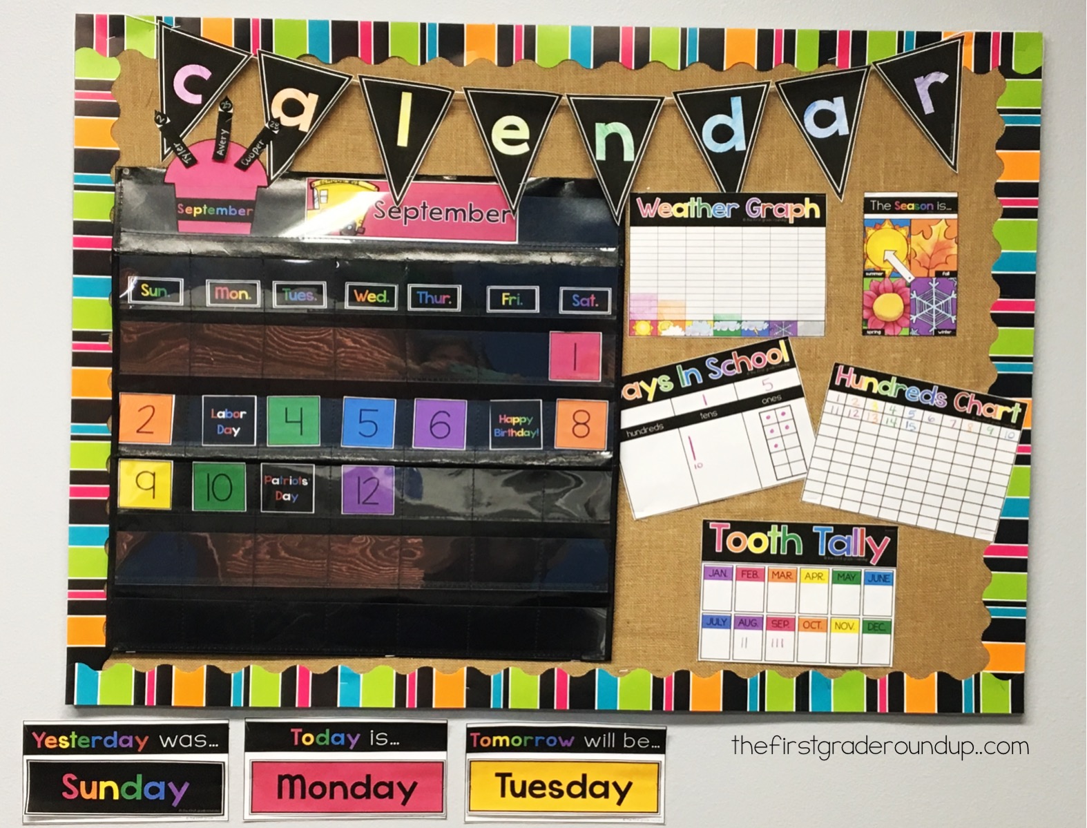 bright Rainbow Classroom Theme & Decor Set for Elementary - The First ...