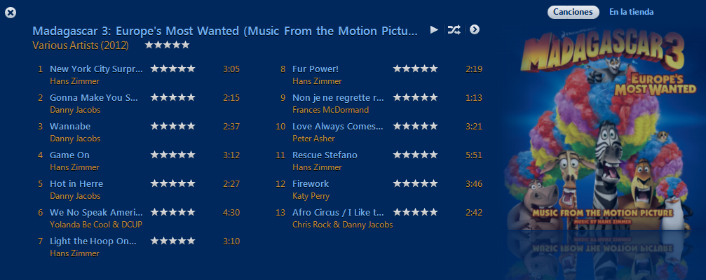 Intercambios-iMusic: Madagascar 3: Europe's Most Wanted (Music From the ...