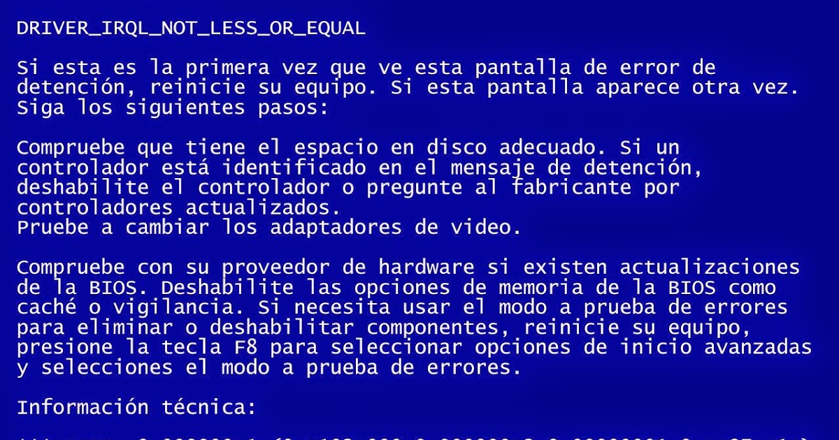Reparar pantallazo azul (blue Screen) : Zarabarandula