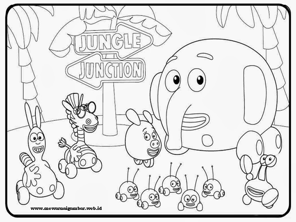 Mewarnai Gambar Jungle Junction | Mewarnai Gambar