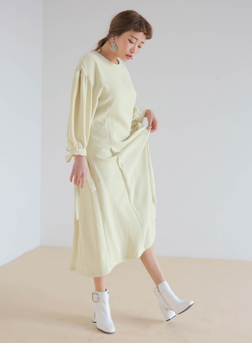[Stylenanda] Self-Tie Cuff Midaxi Dress | KSTYLICK - Latest Korean ...