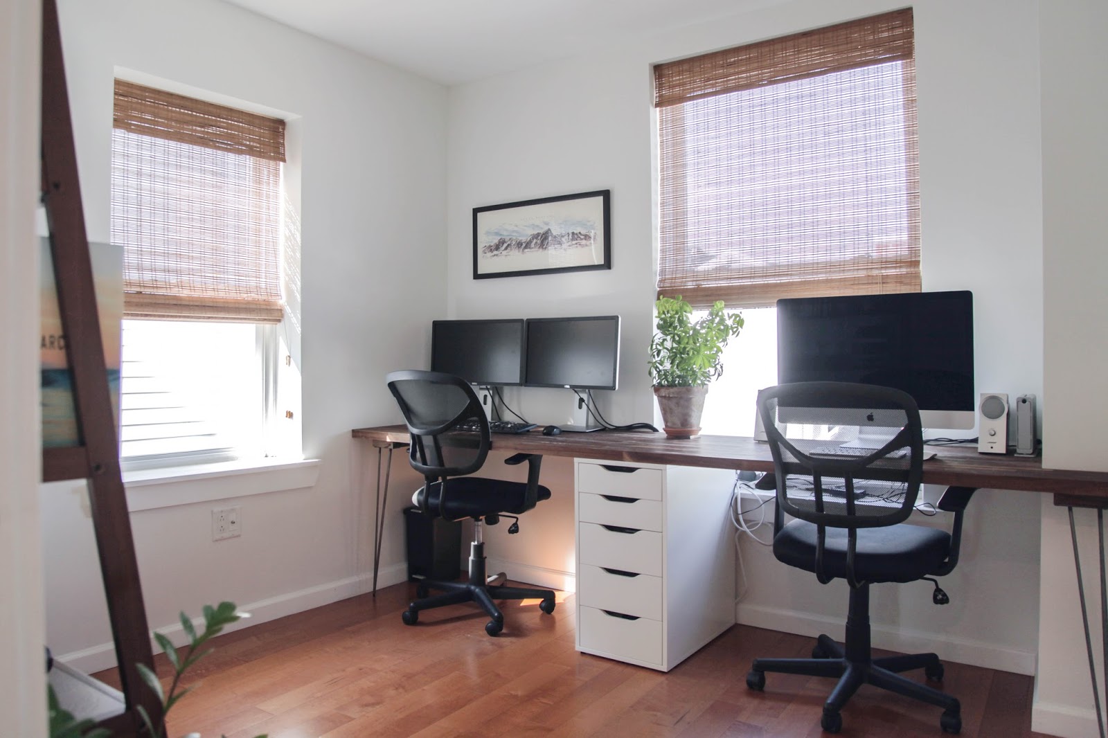 A Home Office Makeover with Space for Two - andchristina