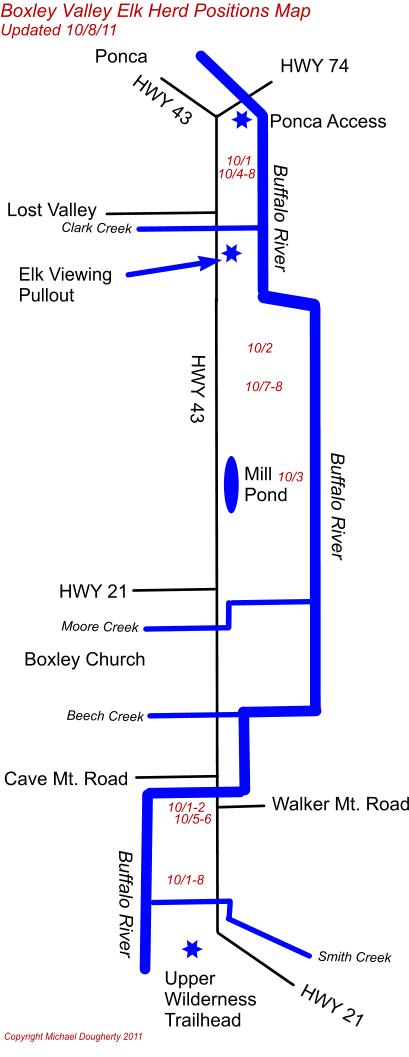 Arkansas Wildlife Photography: 10/8/11 Elk Herd Location Map & News
