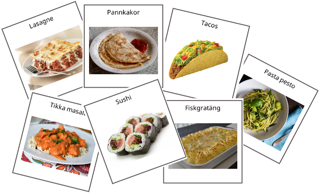 Gott snAKK: Bilder till samtalsmatta eller meny - Maträtter