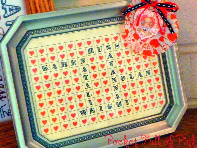 Pocket Full of Pink: Cute Valentine Family Crossword puzzle!