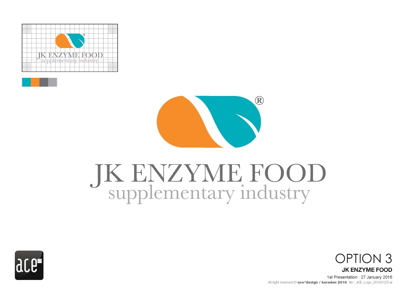 ace*design / koradon: JK Enzyme Food Logo 1st Draft