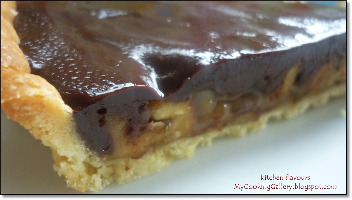 kitchen flavours: Chocolate And Hazelnut Toffee Tart
