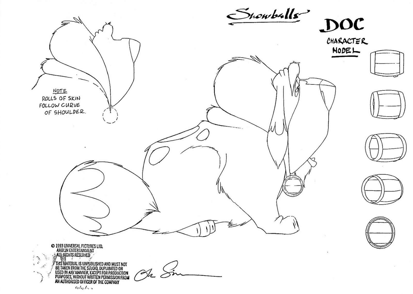 Living Lines Library: Balto (1995) - Characters, Model Sheets