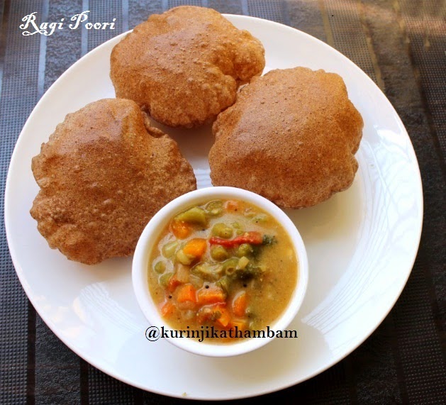 Finger Millet / Ragi Poori | Millet Recipes ~ Kurinji Kathambam