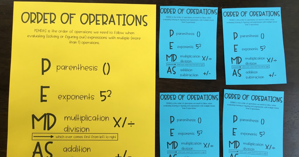 Craziness in Fifth: 5th Grade Math Units - Order of Operations