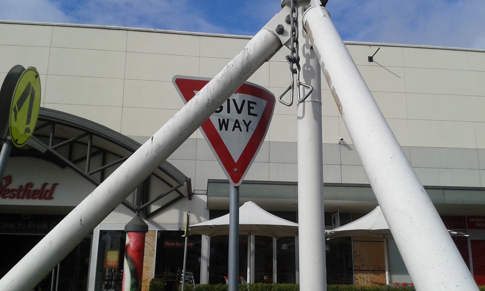 Why I Love Mount Druitt!: Bent Westfield Mount Druitt "Give Way" Sign ...