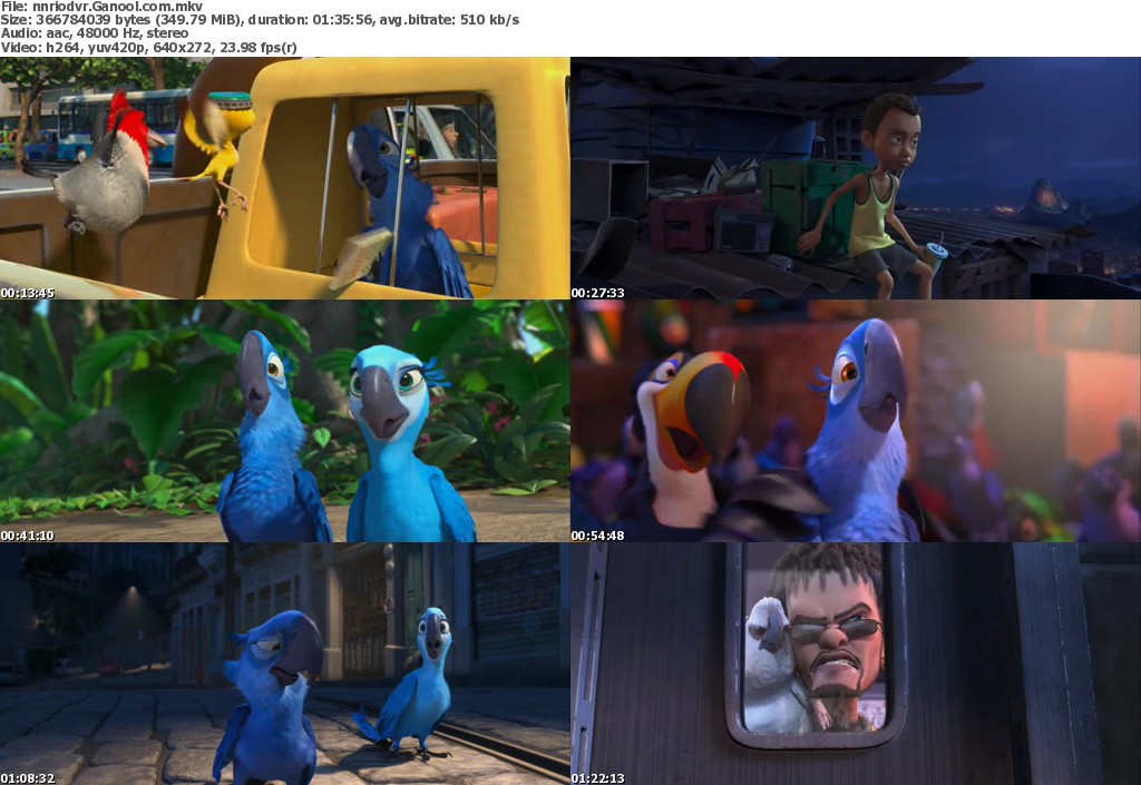 Full Movie: Rio (2011) DVDRip | 350 MB