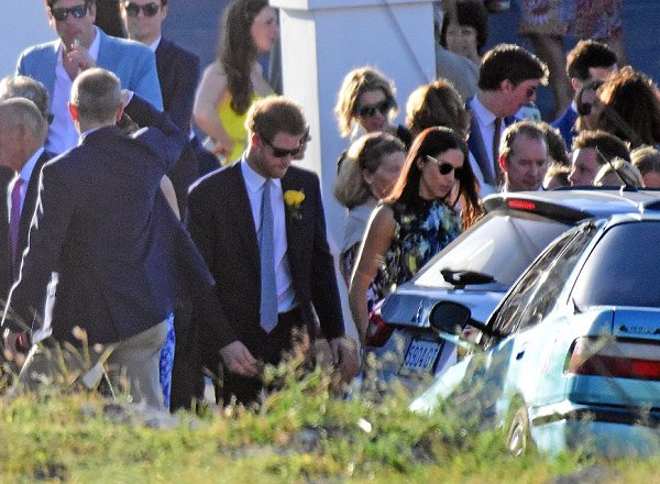 Meghan and Prince Harry attend the friend's wedding in Jamaica