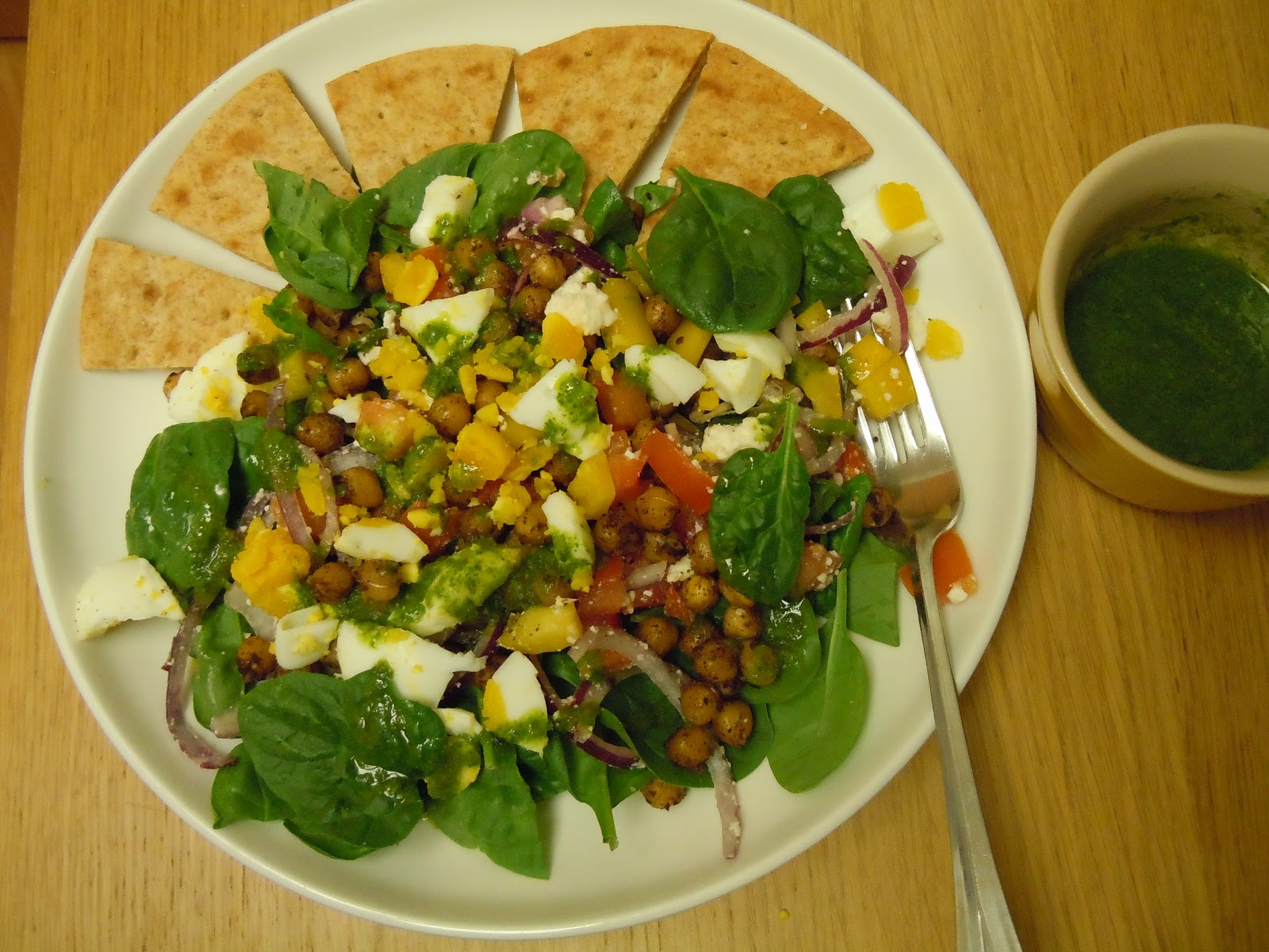 Let's Cook and Be Friends: Spiced Chickpea Spinach Salad