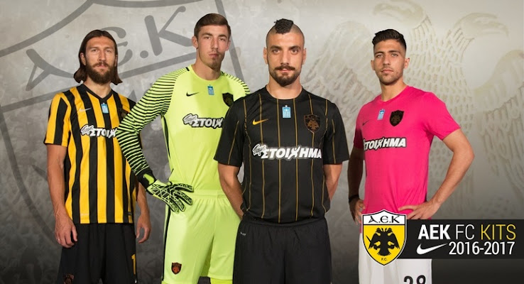 Nike AEK Athens 16-17 Home, Away and Third Kits Released - Footy Headlines