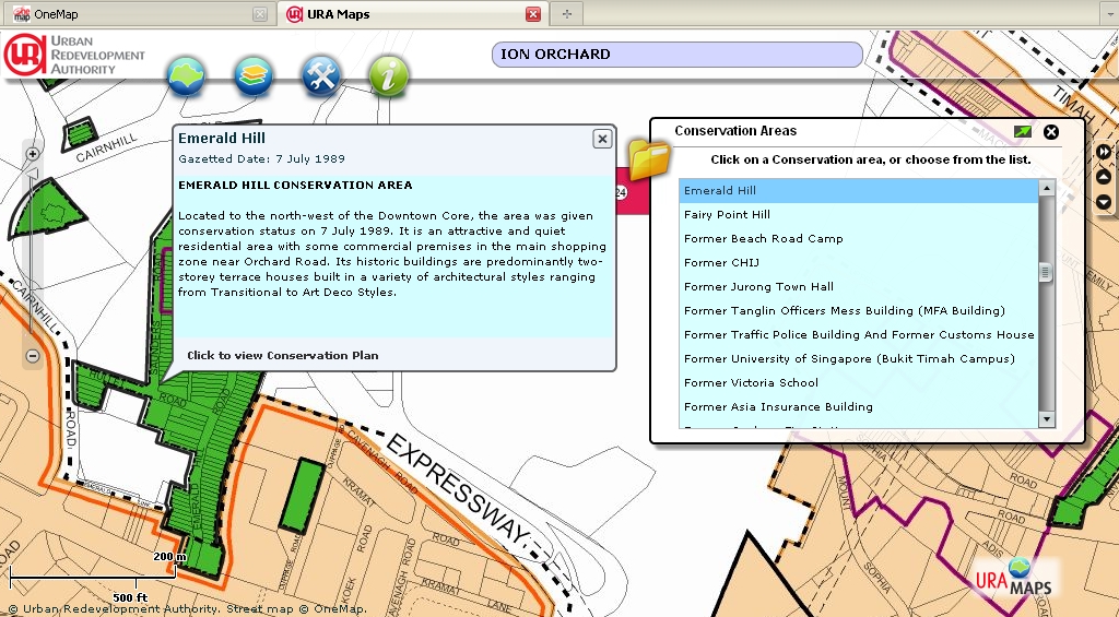 OneMap.sg: Services Icon - URA Maps