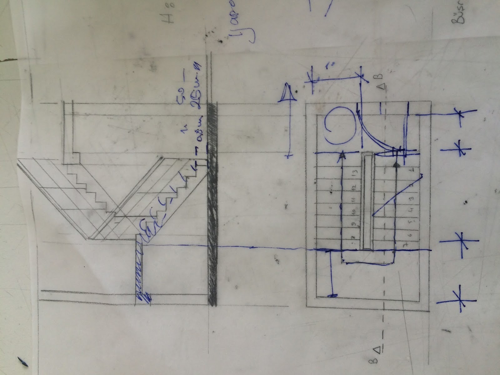 Maltepe ünv. TASARIM STÜDYOSU 201-202: 1/50 ÖLÇEK MERDİVEN PLAN KESİT ...
