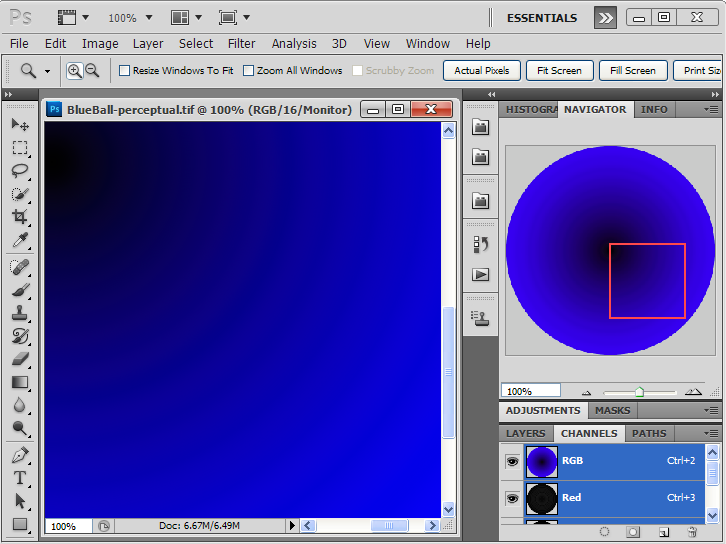 ProPhoto to sRGB color space conversion with Perceptual Rendering ...