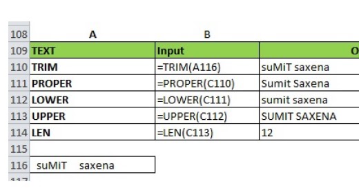 Teacher S Corner First Five Text Functions Proper Upper Lower Len Trim