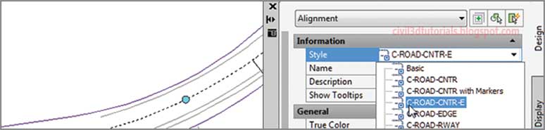 Using Alignment Styles - AutoCAD Civil 3D Tutorials