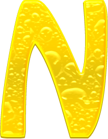 Alfabeto Amarillo con Textura Líquida. - Oh my Alfabetos!