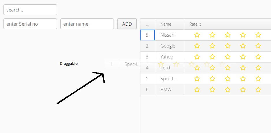 Drag And Drop Rows On Same Grid