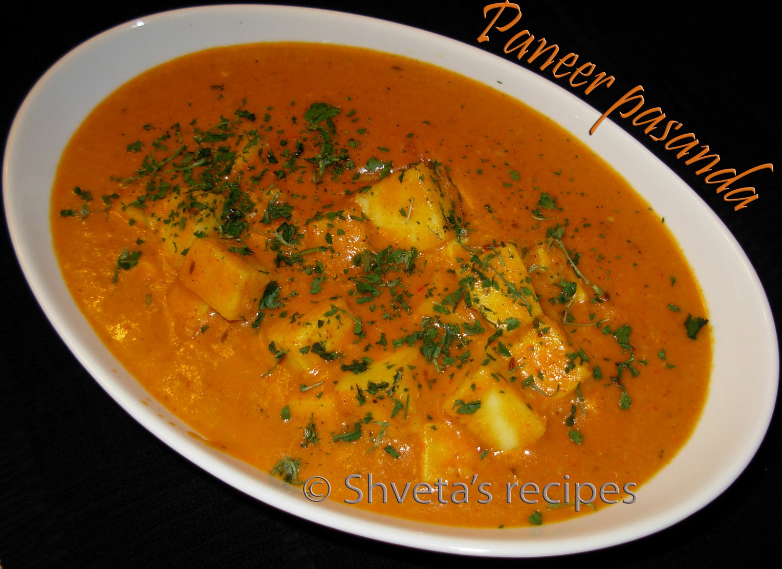 Shveta's Recipes: Paneer pasanda