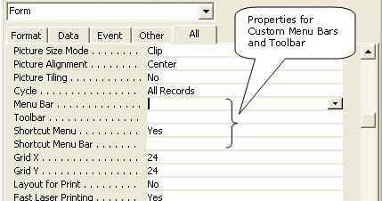 Form Menu Bars and Toolbars ~ LEARN MS-ACCESS TIPS AND TRICKS