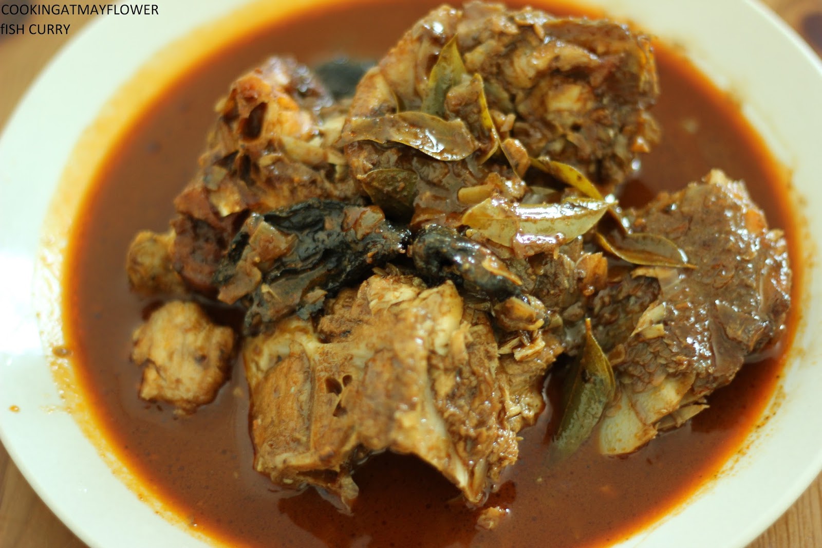 Cooking at Mayflower: Meen thala curry / Fish head in spicy gravy