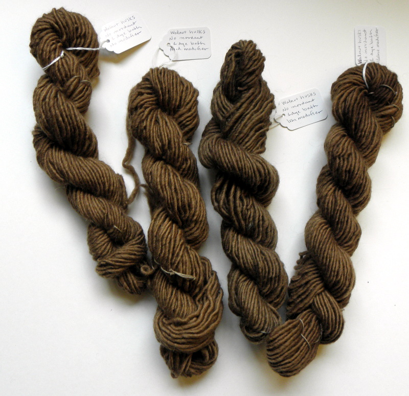 Bitten by Knittin'...: Walnut husk dyeing