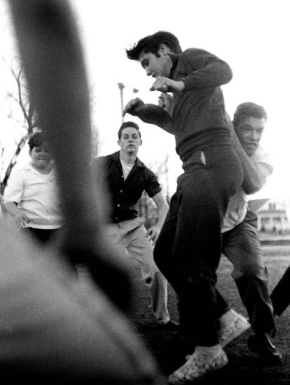 Elvis Presley Playing Touch Football, 1956 ~ Vintage Everyday