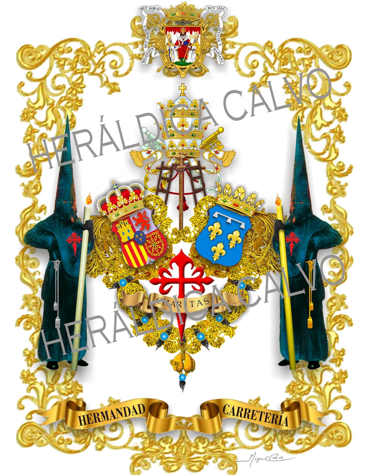 De la Heráldica de las Hermandades y Cofradias: Láminas de escudos de ...