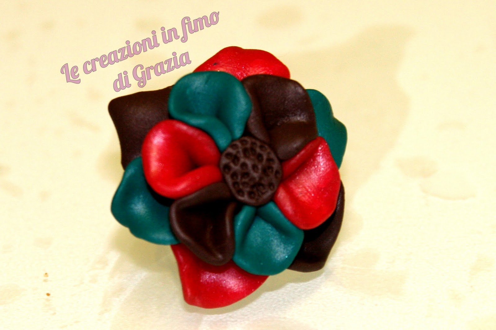 Le creazioni in fimo di Grazia: (Fimo) Anelli a forma di fiore