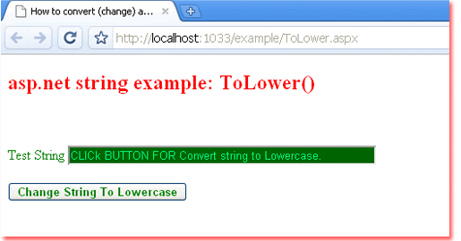 c# - How to convert a string to lowercase characters