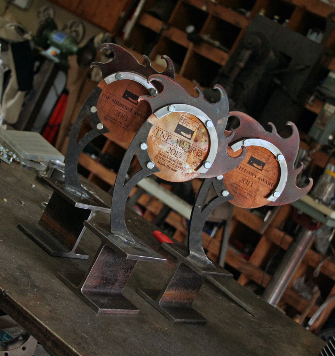 Industrial Dklare: Custom Metal Trophies: lots of orders!