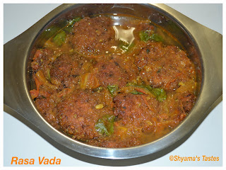 Shyama's Tastes: Rasa Vada