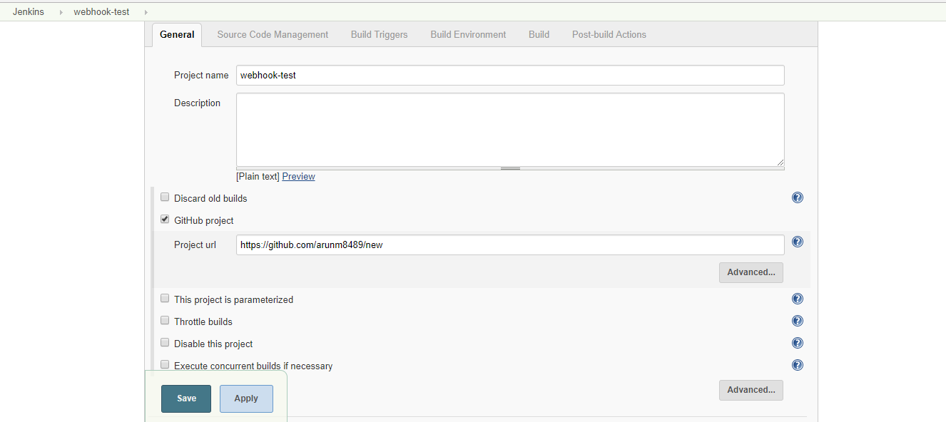 CONTINUOUS INTEGRATION WITH GIT AND JENKINS USING GIT WEBHOOK