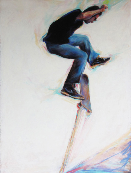 FLYING HIGH - 24" x 18" pastel + gold leaf by Susan Roden