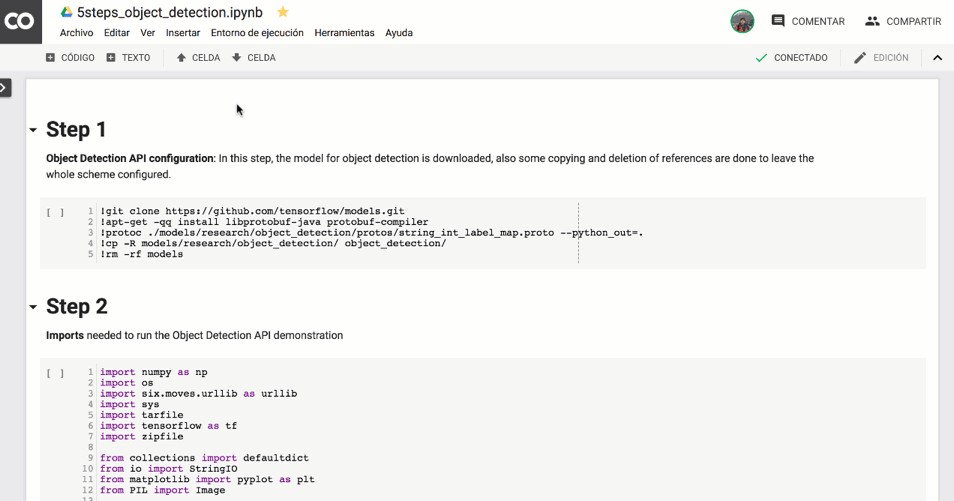 TensorFlow Object Detection en 5 clicks desde Colaboratory